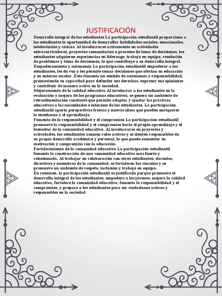 JUSTIFICACIÓN | PDF