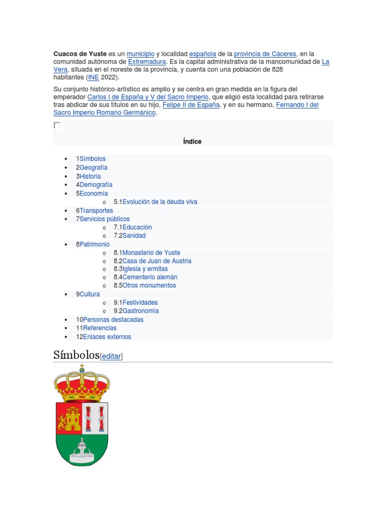 Cuacos de Yuste | PDF