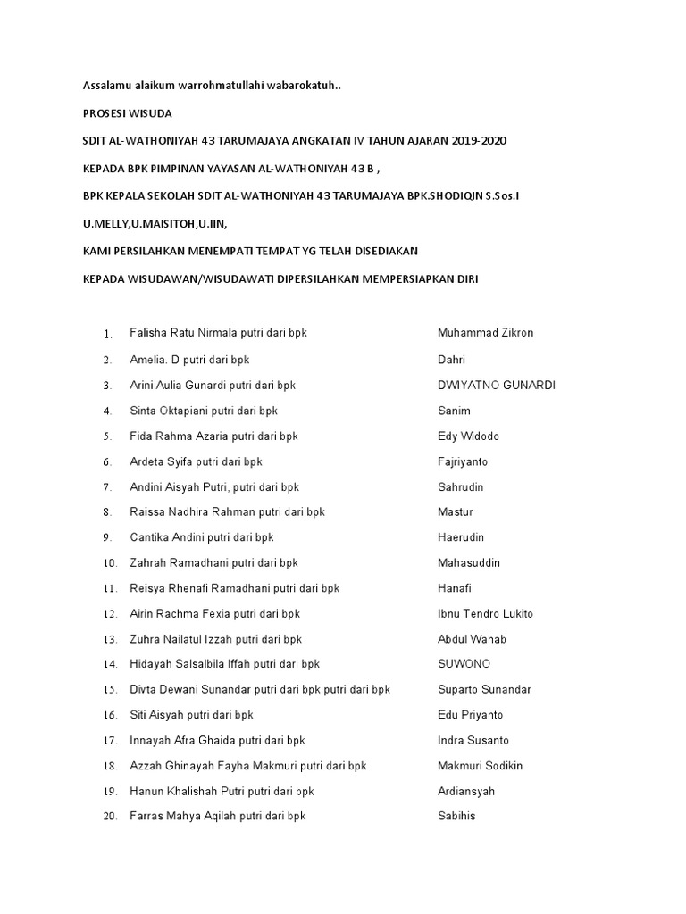 Nama Wisudawan | PDF