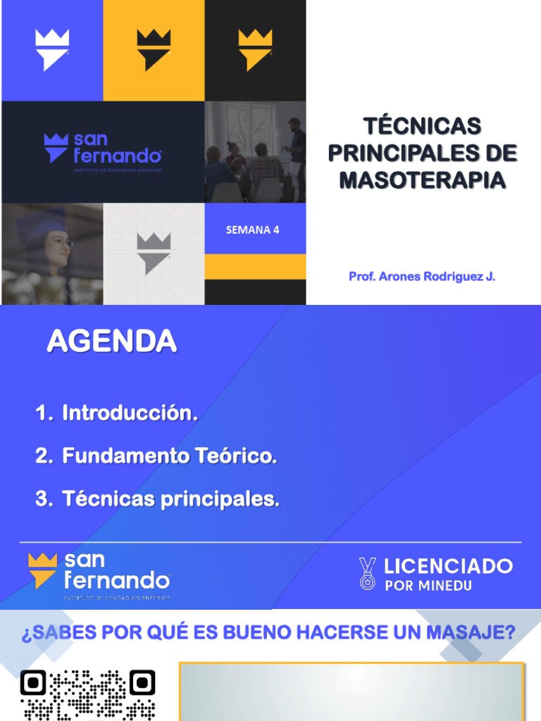 Semana 4 - Técnicas Principales de Masoterapia | PDF | Masaje ...