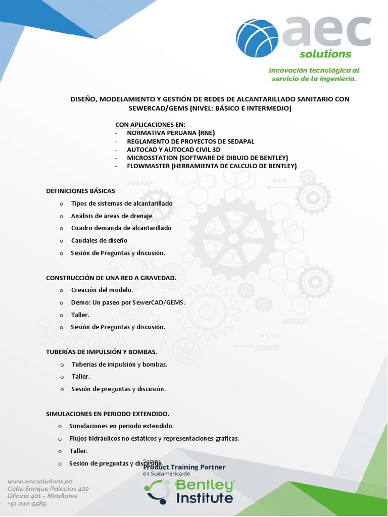 Sewercad Gems Nivel Básico e Intermedio | PDF | Alcantarillado | Cad ...