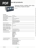 Especificaciones del Relé Easergy P3U30 | PDF | Energia electrica ...