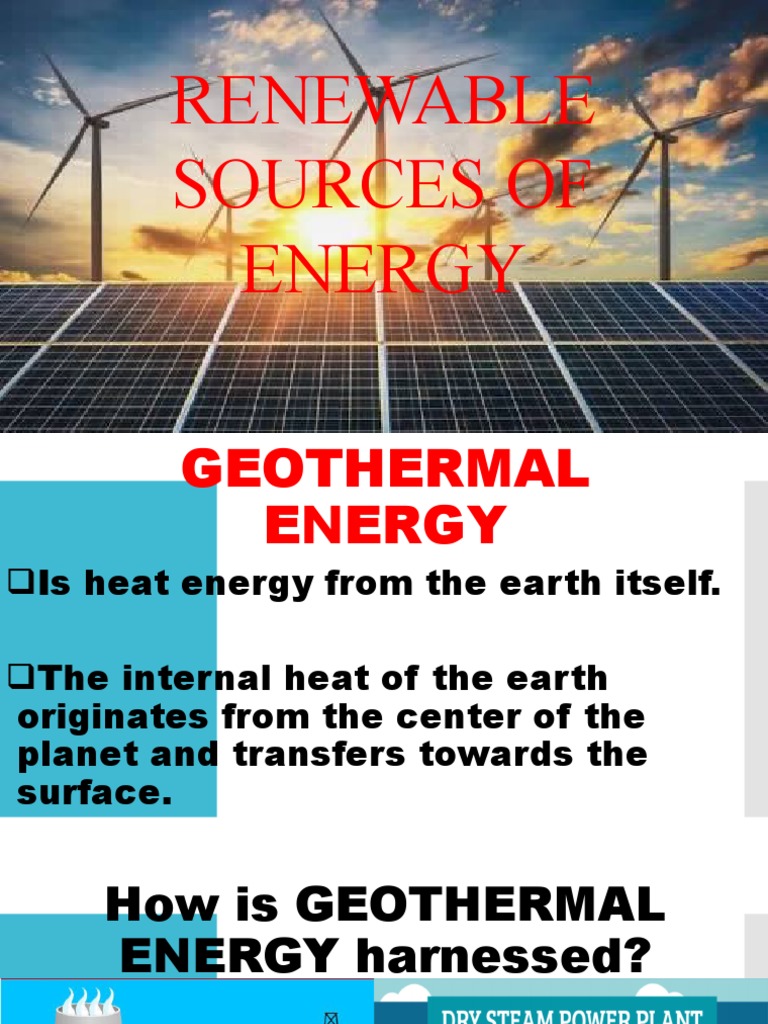 Sources of Energy | PDF