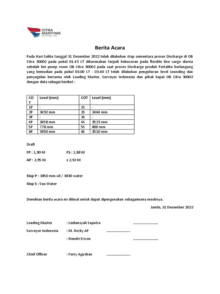 Berita Acara Pengukuran | PDF | Sains & Matematika