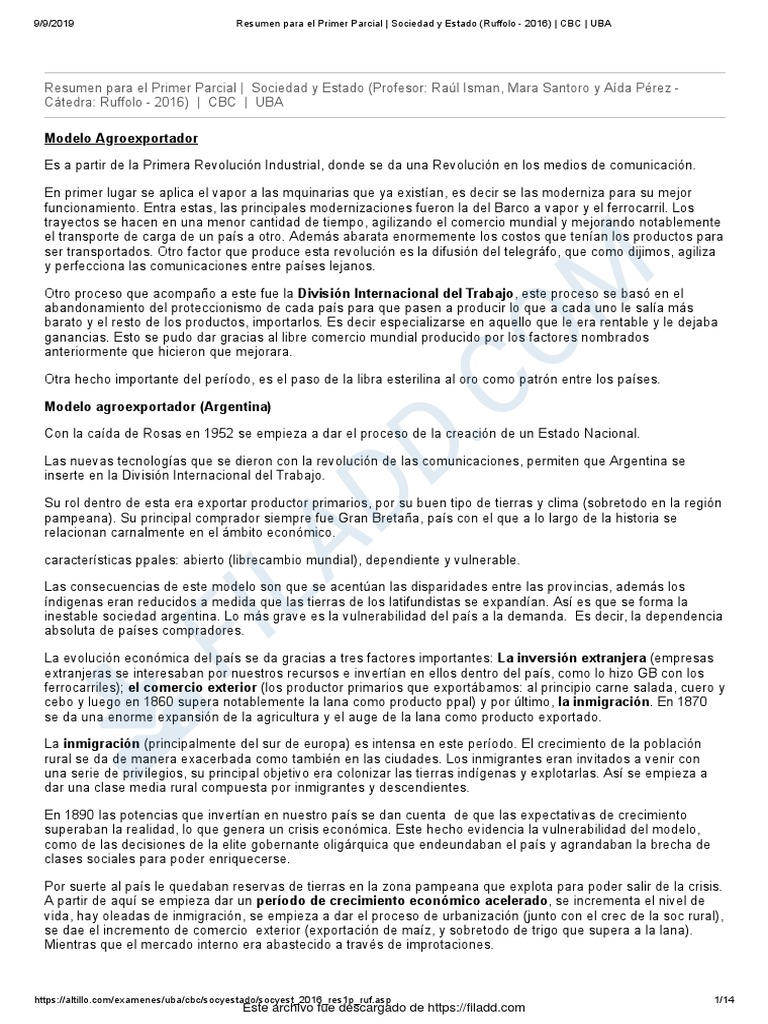 Resumen para El Primer Parcial - Sociedad y Estado Ruffolo - 2016 - CBC ... Resumen para El Primer Parcial - Sociedad y Estado Ruffolo - 2016 - CBC ...