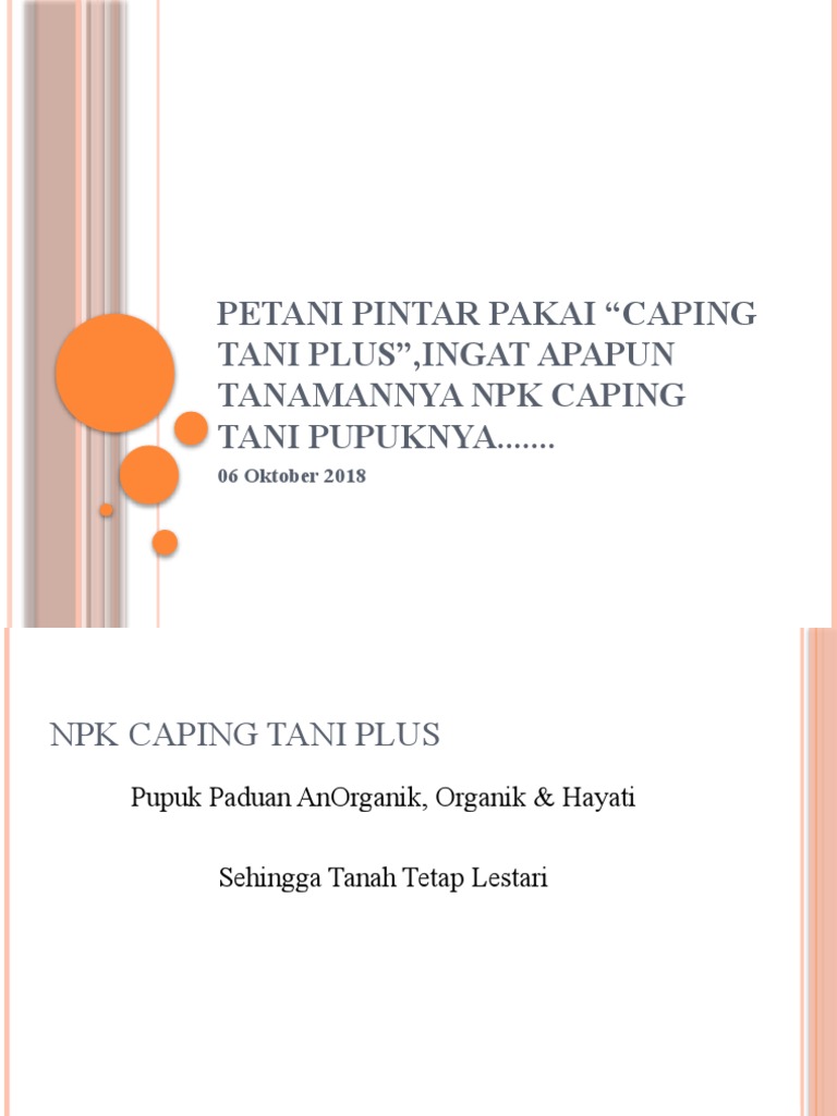 Caping Tani | PDF