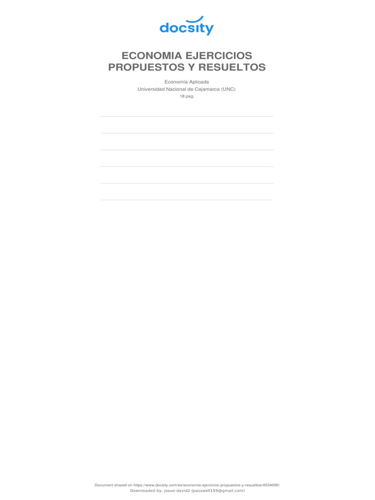 Docsity Economia Ejercicios Propuestos y Resueltos | PDF | Mercado (economía) | Monopolio