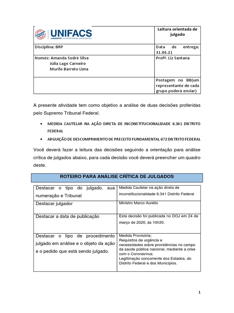 APS BRP - Lista Exercício 02 - Amanda, Júlia e Murilo | PDF APS BRP - Lista Exercício 02 - Amanda, Júlia e Murilo | PDF