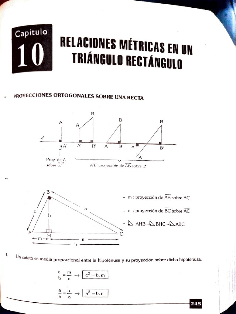 Relaciones Metricas | PDF | Triángulo | Geometría del plano euclidiano