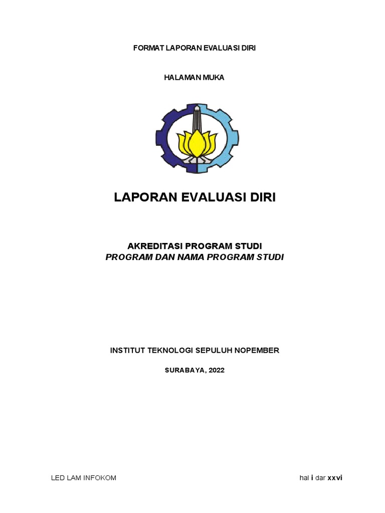 Format Laporan Evaluasi Diri Akreditasi | PDF