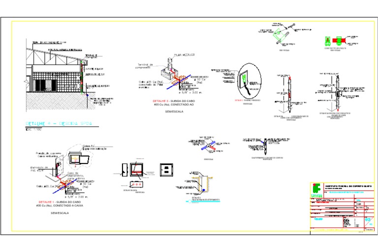 07-SPDA-Bloco Montanha-Didatico - VER00-Model2 | PDF | Engenharia Elétrica