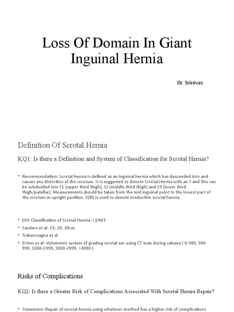 Giant Inguinal Hernia | PDF | Surgery | Anesthesia