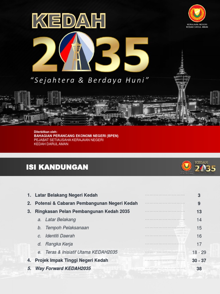 Buku Pelan Pembangunan Kedah 2035 | PDF