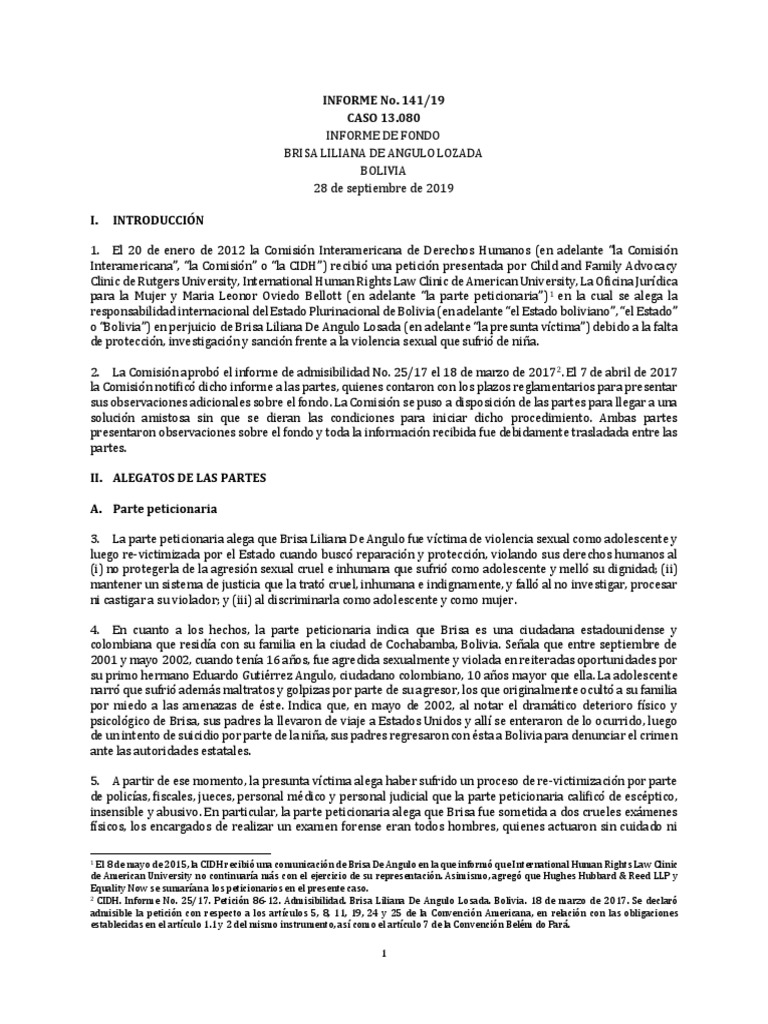 Informe de Fondo Brisa Angulo | PDF