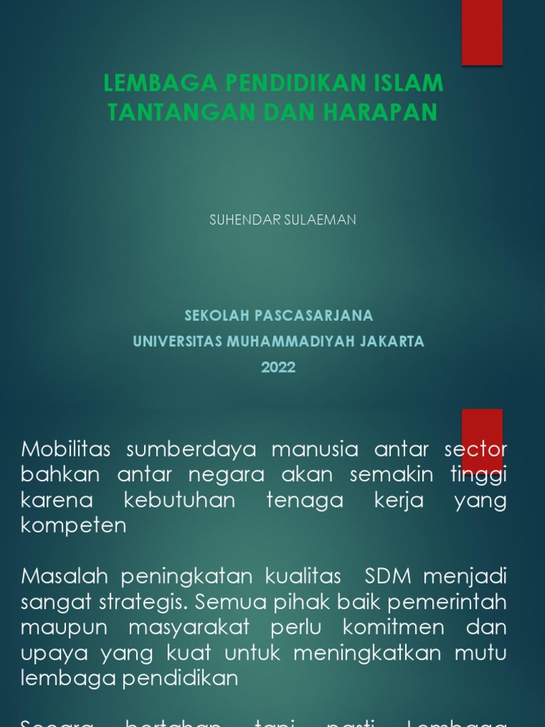 LEMBAGA PEND.ISLAM-TANTANGAN & HARAPAN | PDF