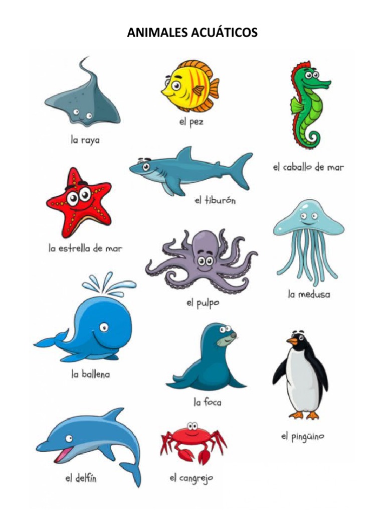 Animales Acuáticos | PDF