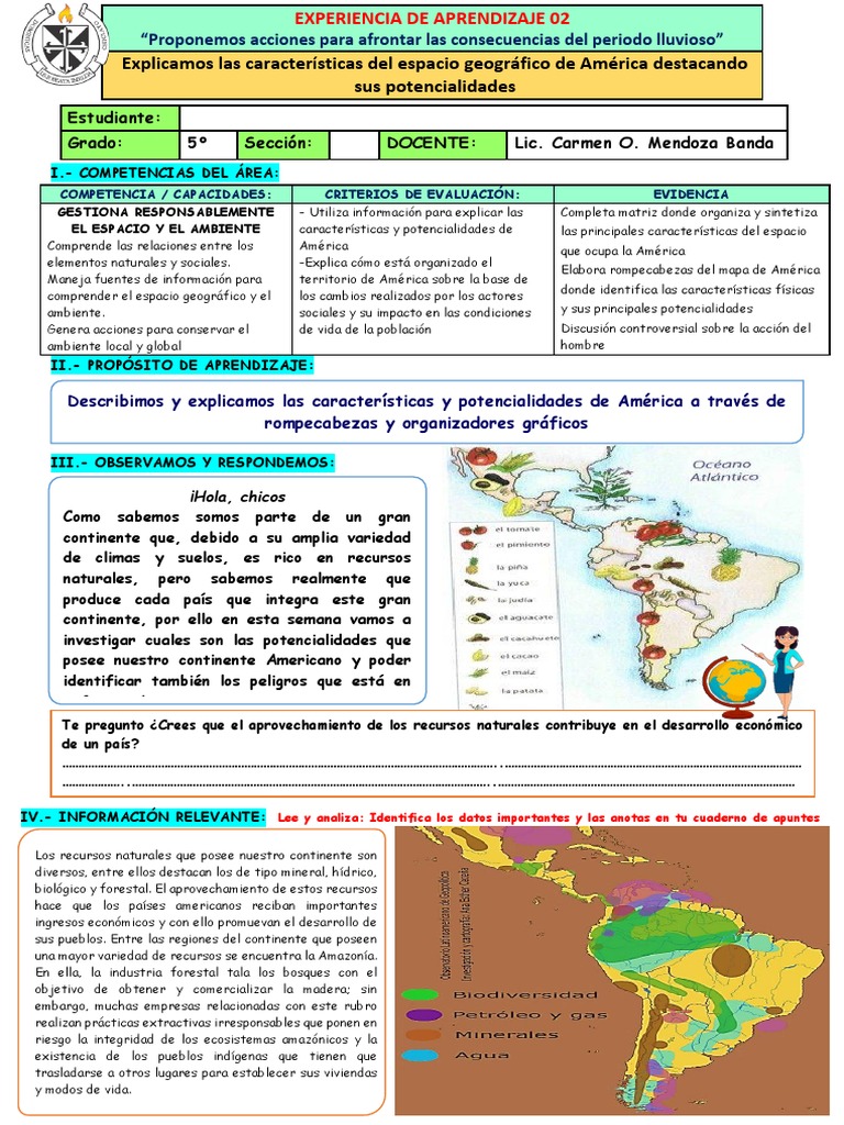 5° CCSS Exp 01 FICHA 2 | PDF