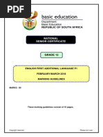 English FAL Paper 3 Marking Guidelines | PDF | Essays | Argument