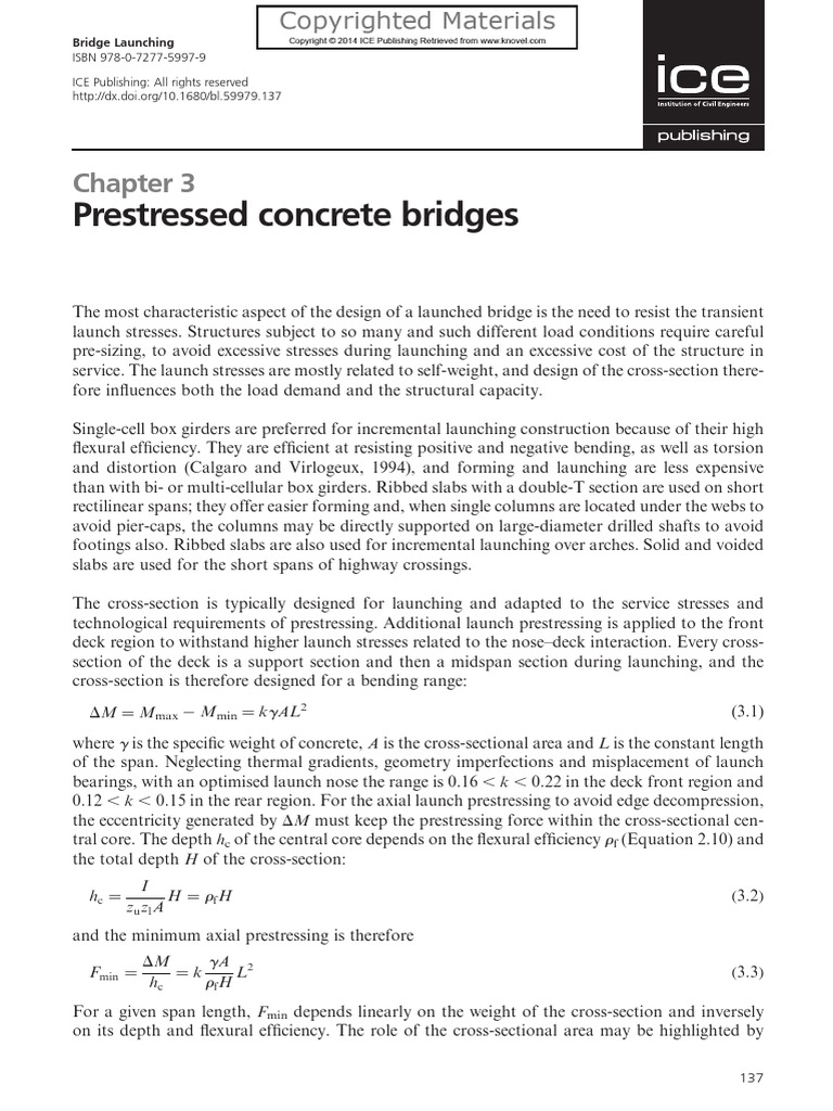 Prestressed Concrete Bridges: Bridge Launching ISBN 978-0-7277-5997-9 ICE Publishing: All Rights ...