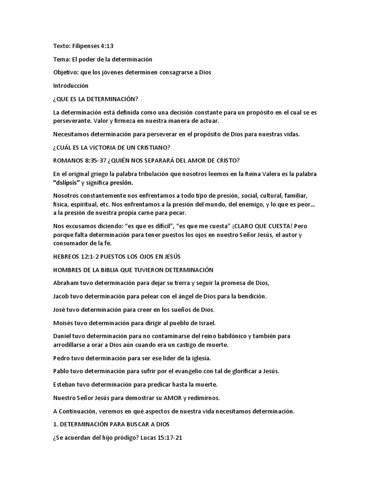 El Poder de la Determinación Cristiana | PDF | Religión y espiritualidad