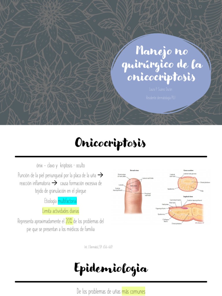 Manejo conservador de onicocriptosis | PDF | Clavo (anatomía ...