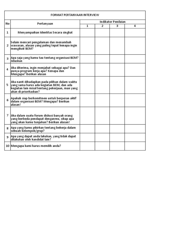 List Interview | PDF