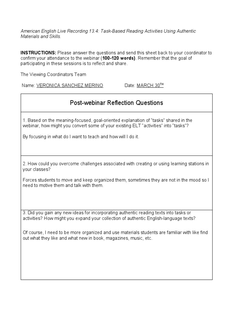 13.4 - Task-Based Reading Activities Using Authentic Materials and ...