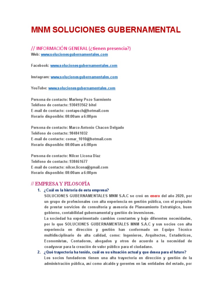 Briefing MNM SOLUCIONES GUBERNAMENTAL RESPUESTA | PDF | Marca | Planificación estratégica