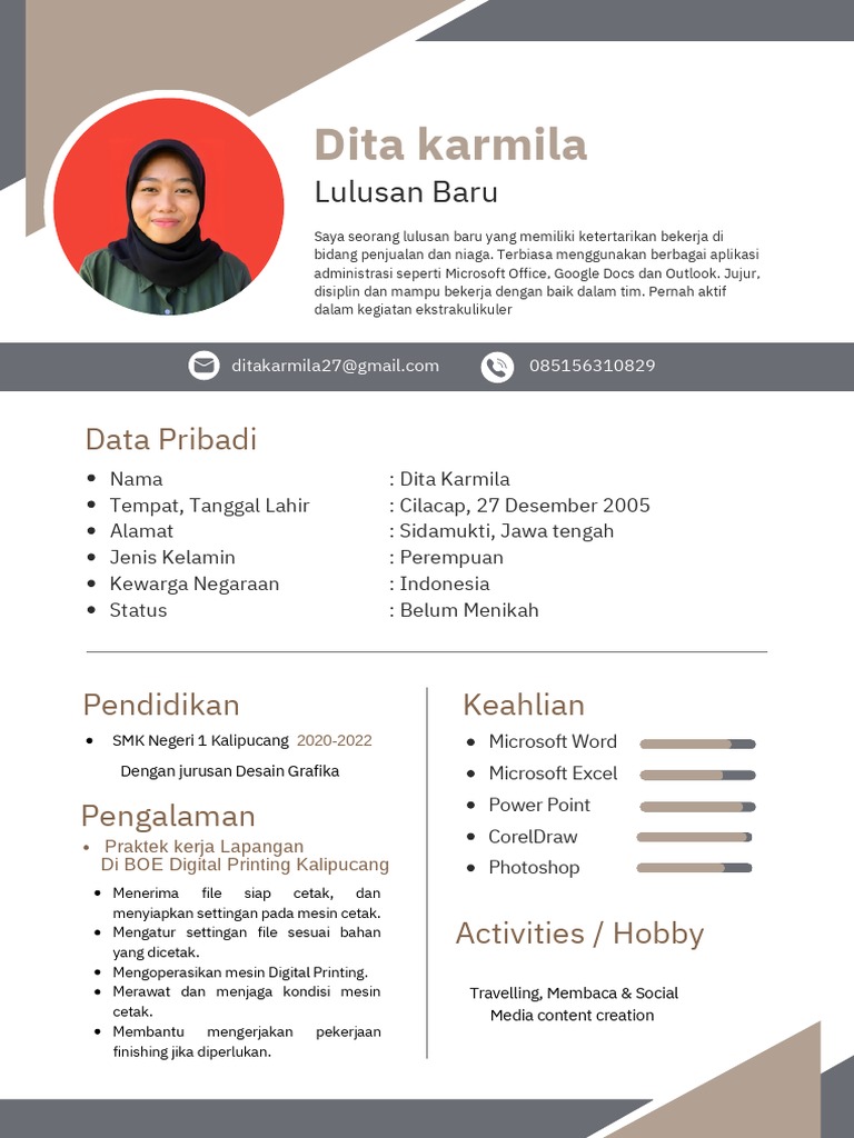 Contoh CV Dan Lamaran | PDF