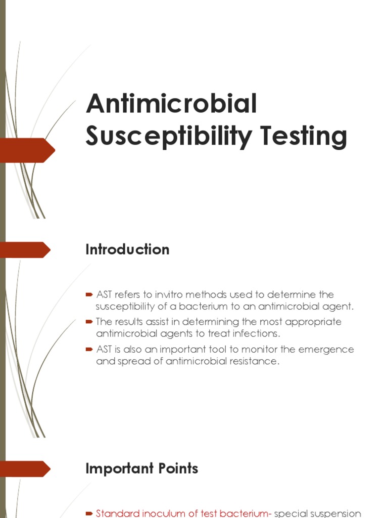 Antimicrobial Susceptibility Testing | PDF | Clinical Medicine ...