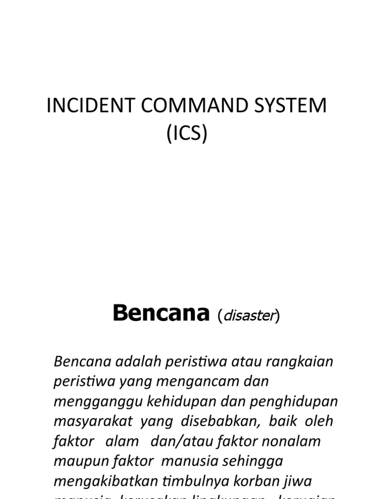 Incident Command System | PDF