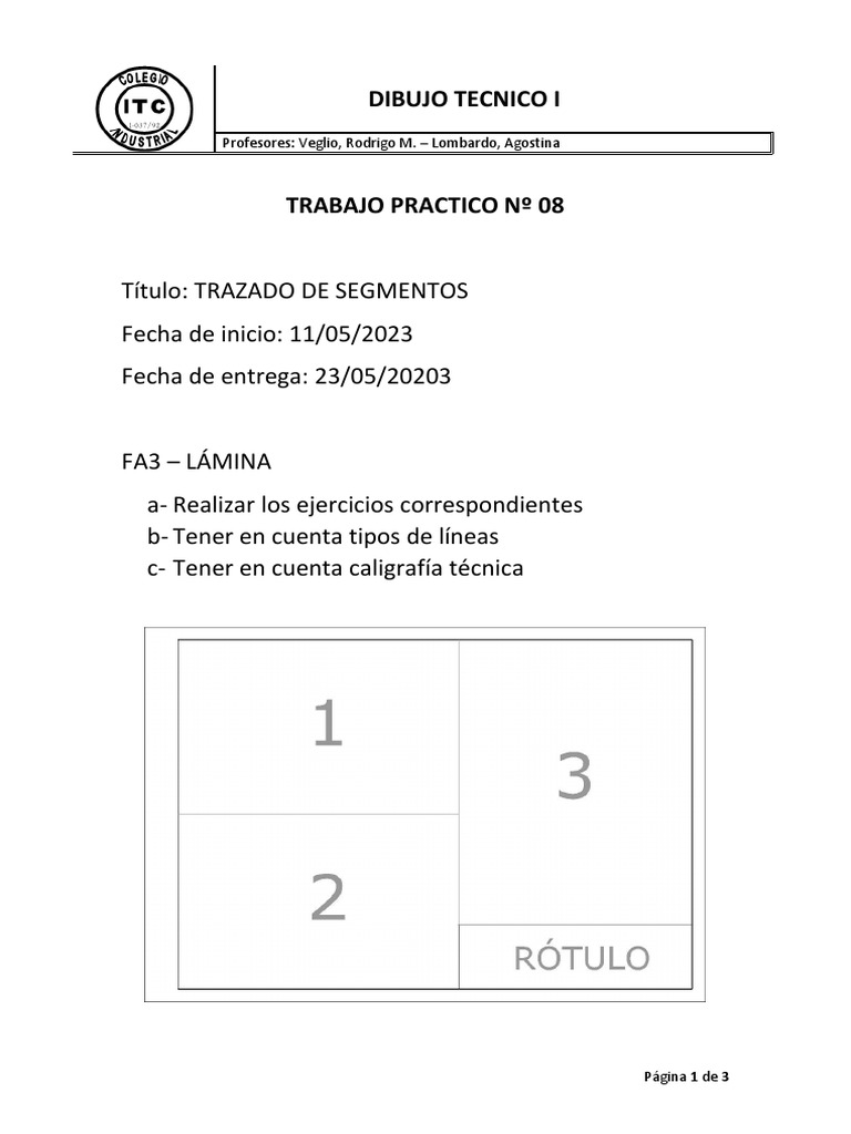 TP #08 - Trazados de Segmentos | PDF | Dibujo | Geometría