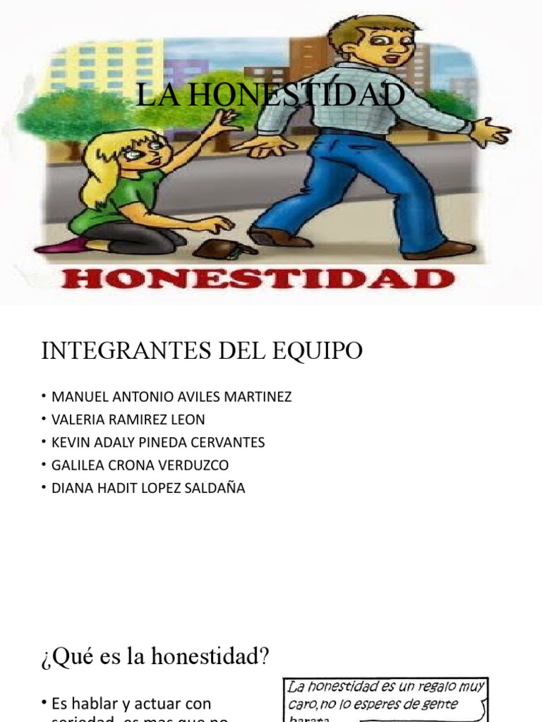 Honestidad Dibujos Animados