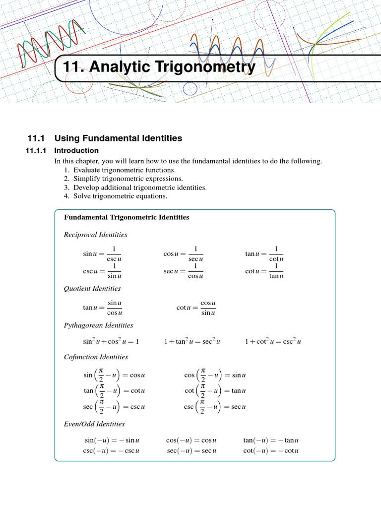 4 - Analytic Trigonometry | PDF | Trigonometric Functions | Trigonometry