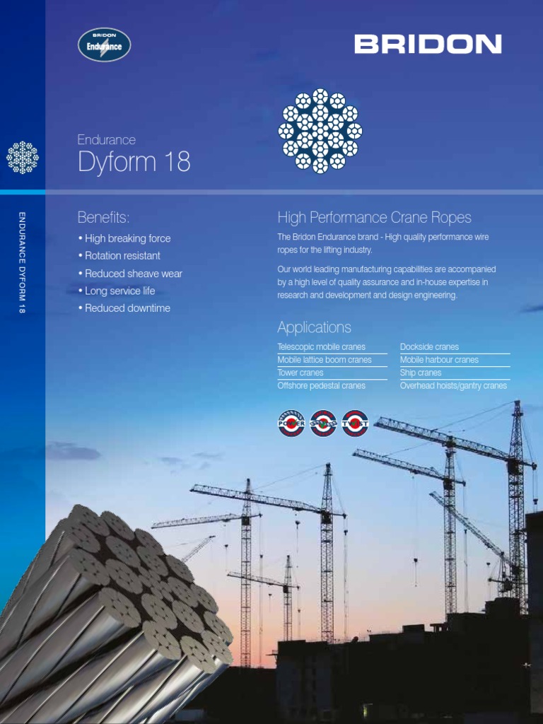 Endurance Dyform 18 | PDF | Crane (Machine) | Tools