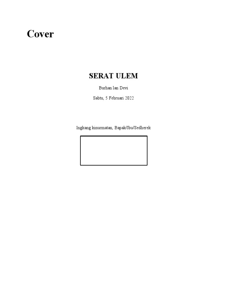 Serat Ulem Burhan Dan Devi | PDF
