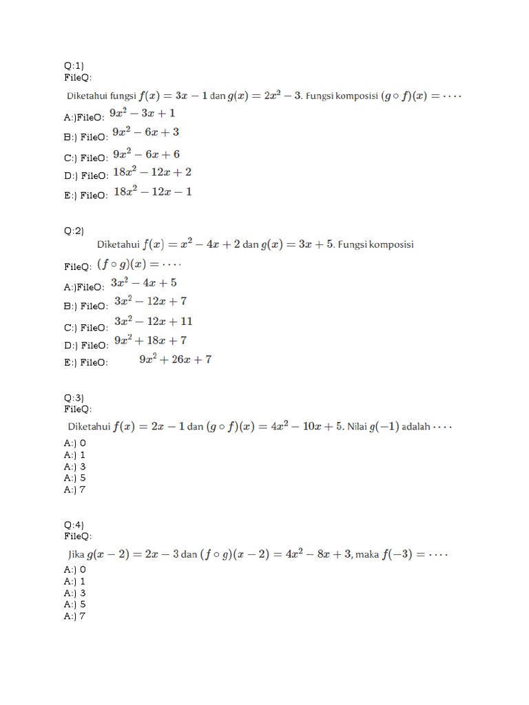 KISI-KISI MATEMATIKA Xi | PDF