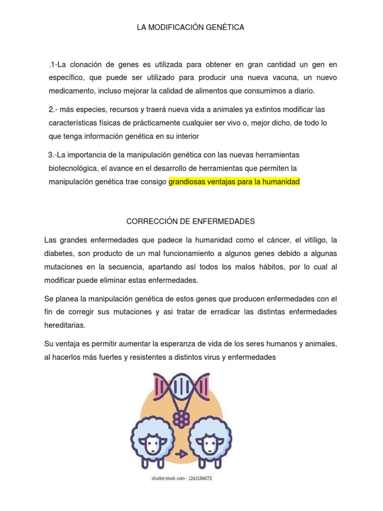 La Modificación Genética | PDF