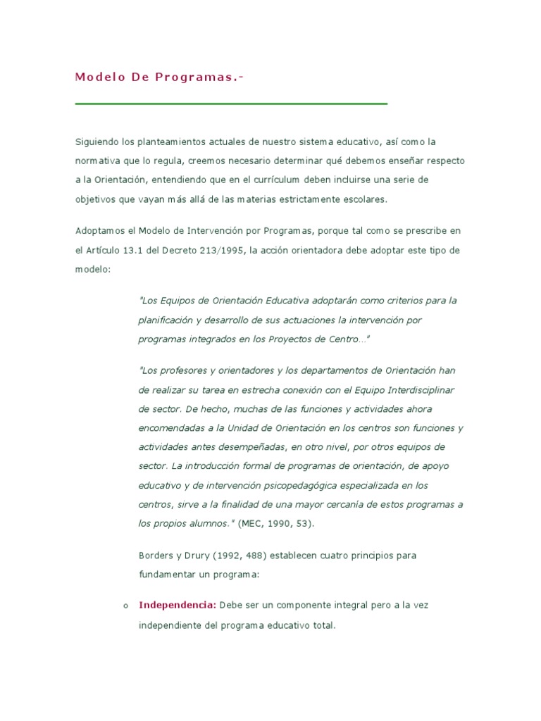 Bisquera Modelo de Programas | PDF