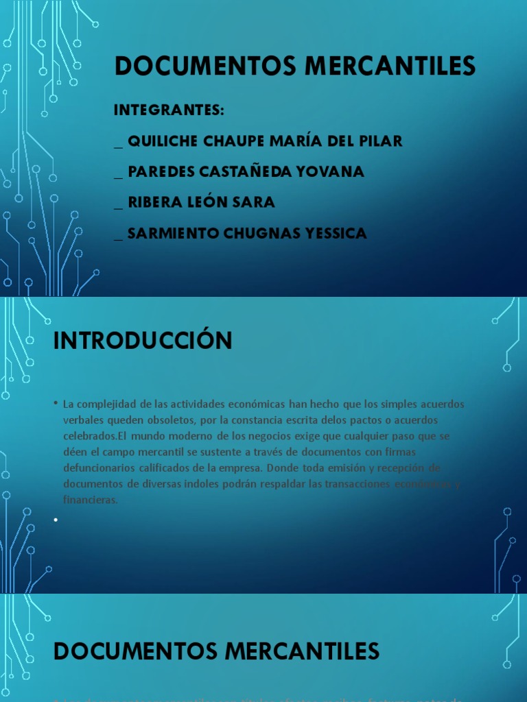 Documentos Mercantiles Esenciales | PDF | Cheque | Contabilidad