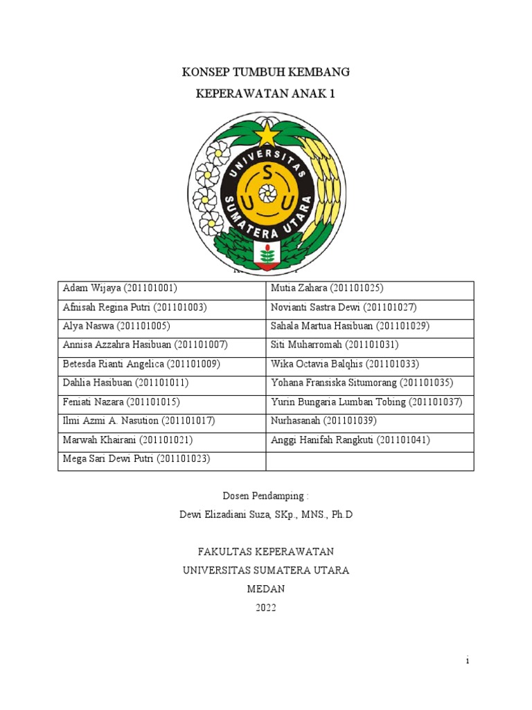 Kel 1 - Konsep Tumbuh Kembang - Kep - Anak | PDF