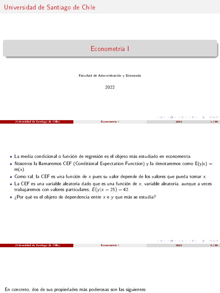 Tema 2 Modelo de Regresion Simple 467775 | PDF | Mínimos cuadrados ordinarios | Econometría