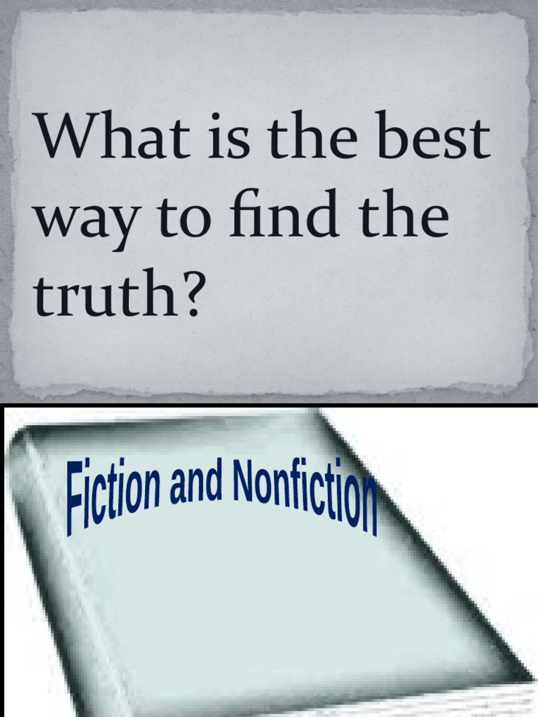 Fiction and Nonfiction Power Point 1 1 | PDF | Narration | Books