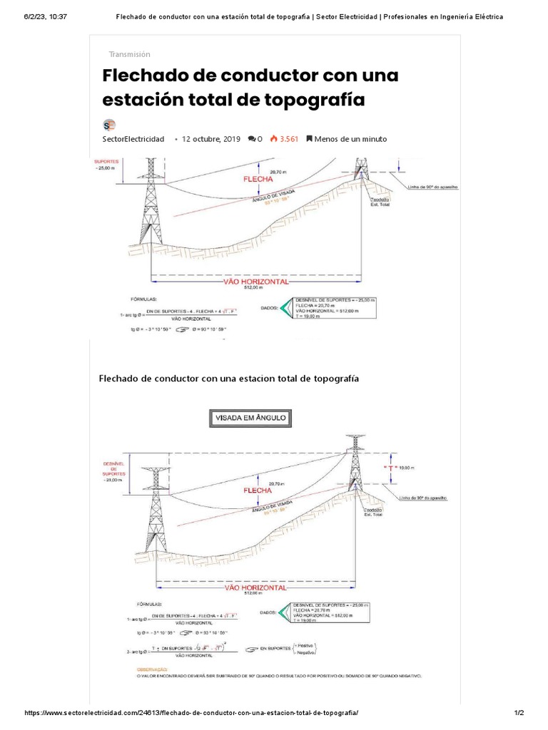 Flechado de conductor con una estación total de topografía _ Sector ...