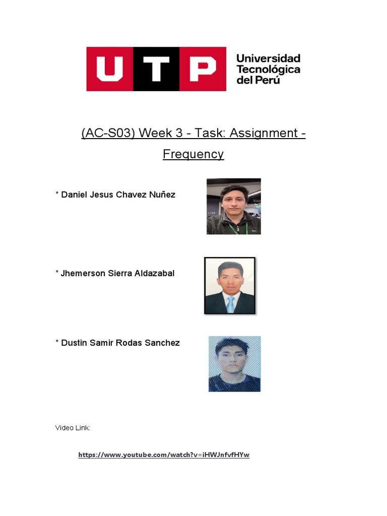 AC-S03 Week 3 - Task Assignment Frequency | PDF