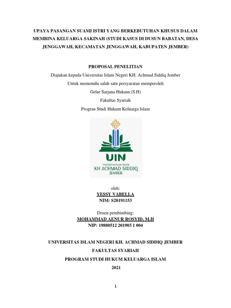 Uts Proposal Yessy Vabella S20191153 | PDF | Kesehatan Holistik