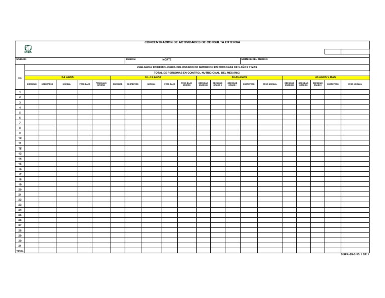 HOJA INTERMEDIA SISPA PARA CONTROL DE NUTRICION. (3) - DraAzu | PDF