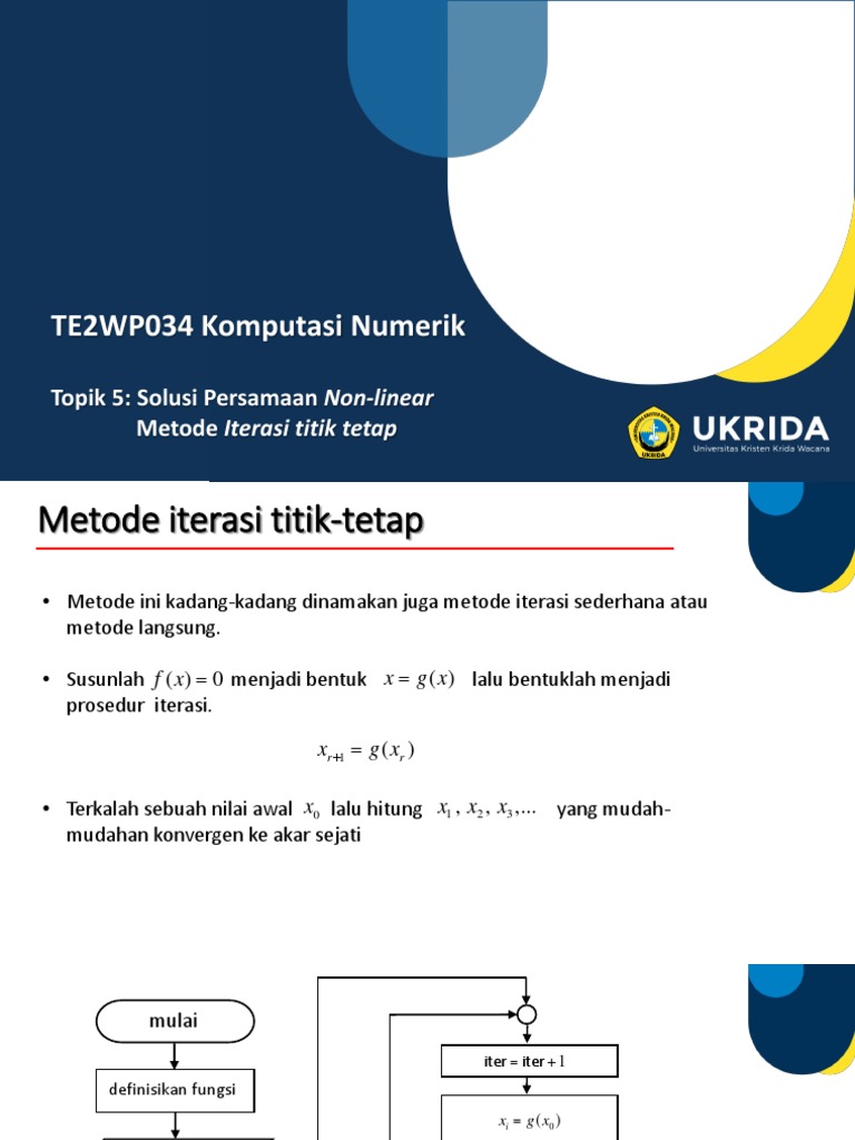 Metode Iterasi titik-tetap | PDF