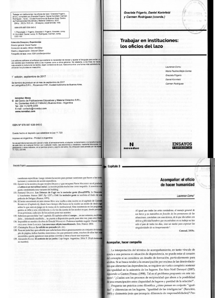 Cornu - Acompañar, El Oficio de Hacer Humanidad | PDF