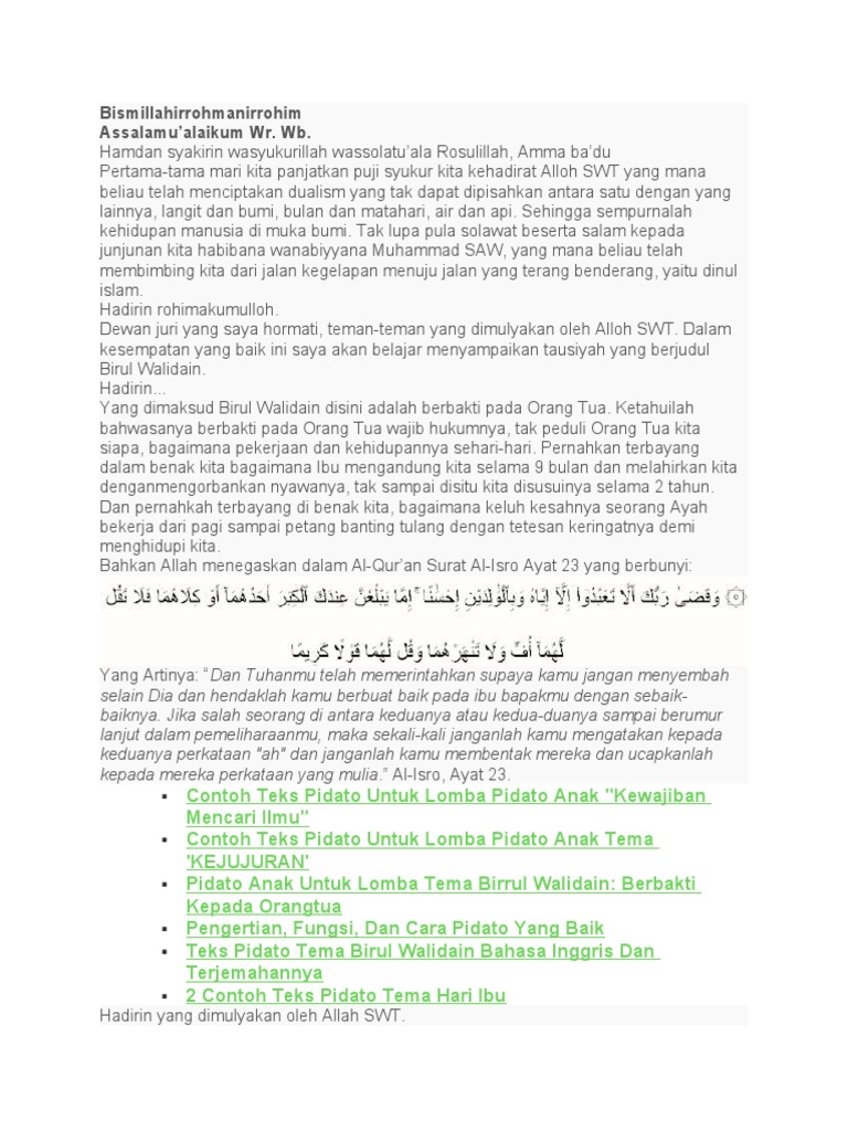 teks pidato halal bihalal | PDF